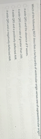 Solved Which of the following BEST describes a tachycardia | Chegg.com