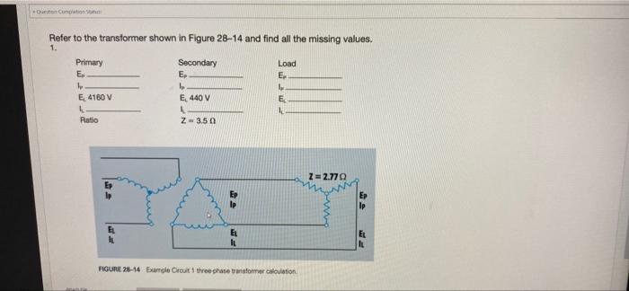 Solved DC Refer to the transformer shown in Figure 28-14 and | Chegg.com