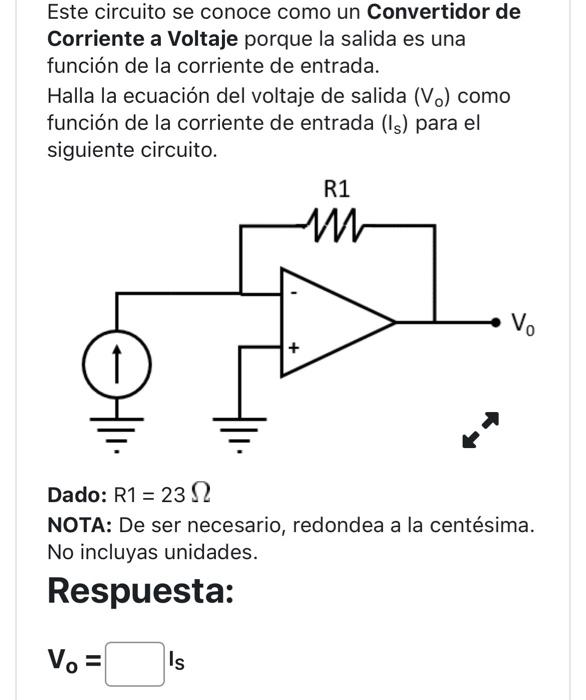 Solved Este circuito se conoce como un Convertidor de | Chegg.com