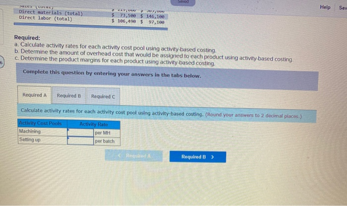 Solved Zwahlen Corporation has an activity-based costing | Chegg.com