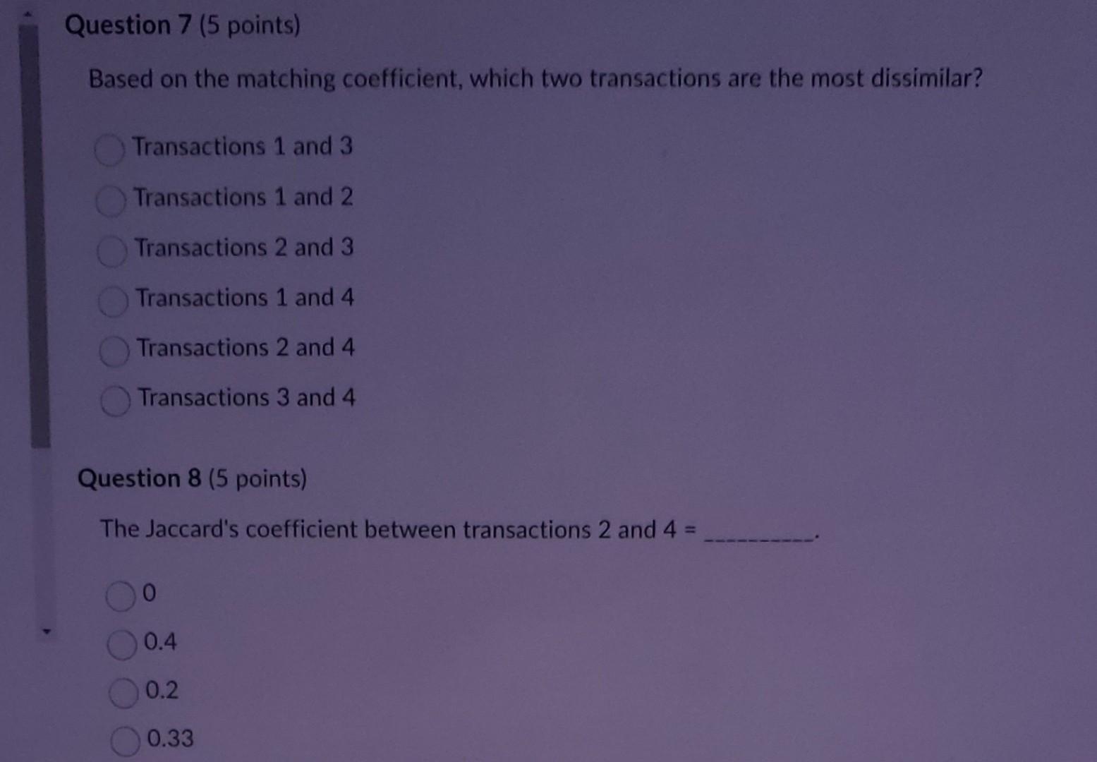 Solved [Chapter 5] Matching Coefficient and Jaccard's | Chegg.com
