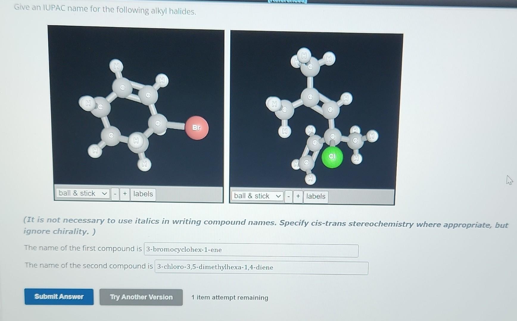 Solved Give an IUPAC name for the following alkyl halides. | Chegg.com
