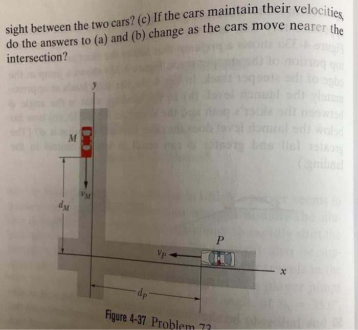 Solved 73 Two highways intersect as shown in Fig. 4-37. At | Chegg.com