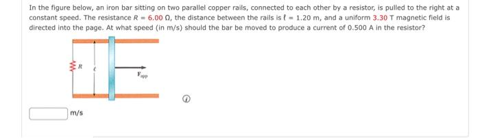 Solved In the figure below, an iron bar sitting on two | Chegg.com