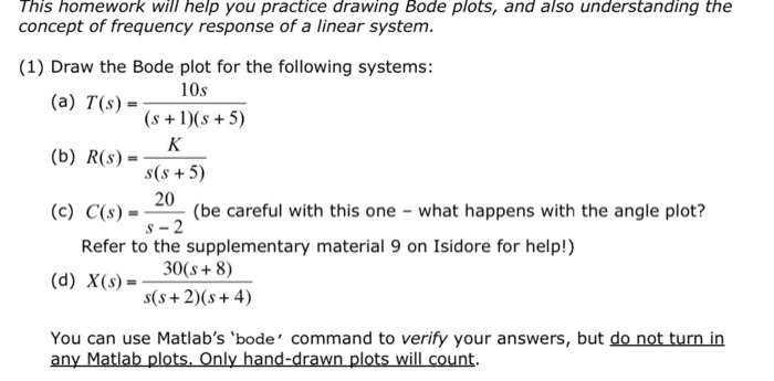 Solved This homework will help you practice drawing Bode | Chegg.com