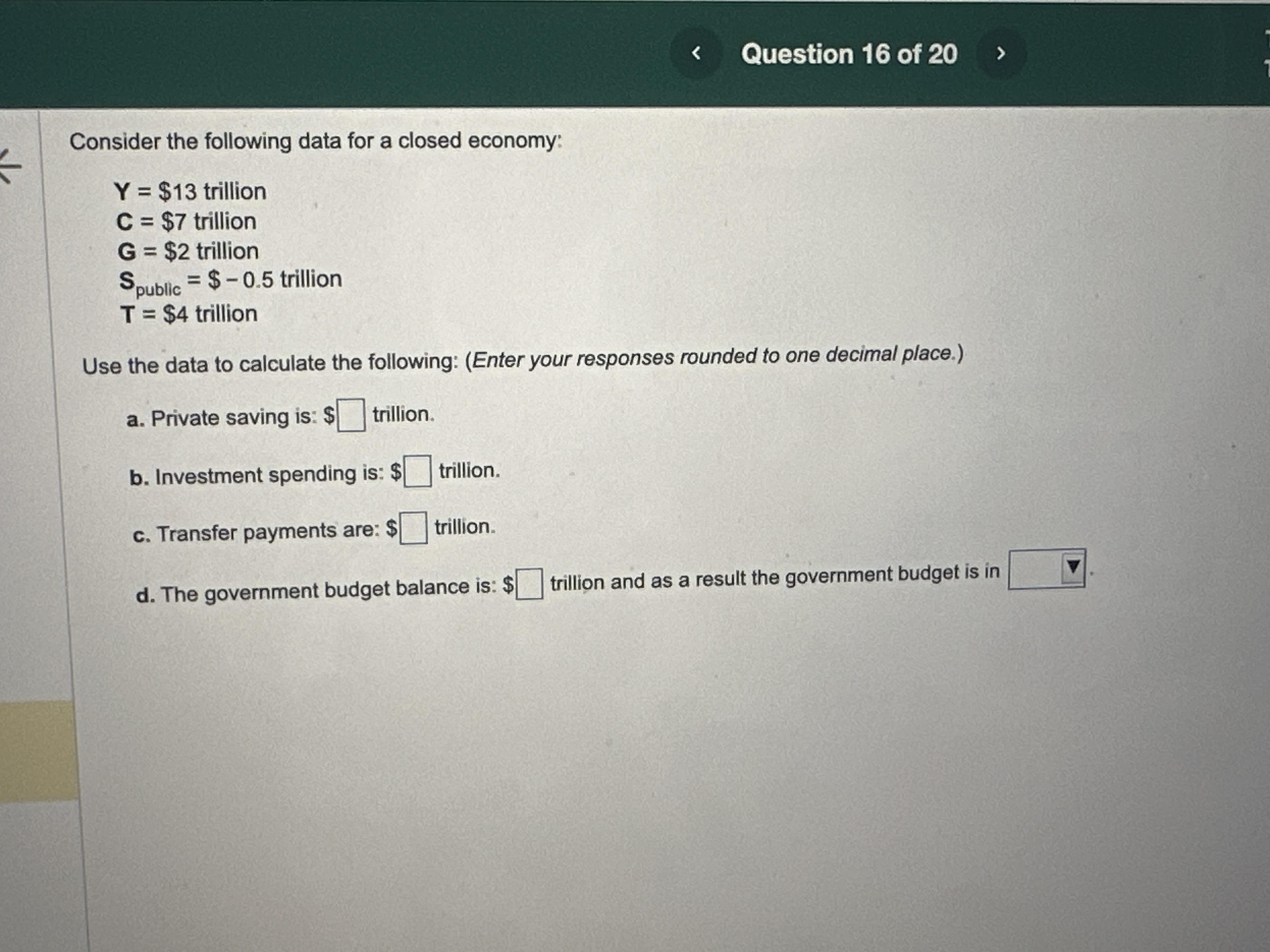 Solved Consider the following data for a closed | Chegg.com