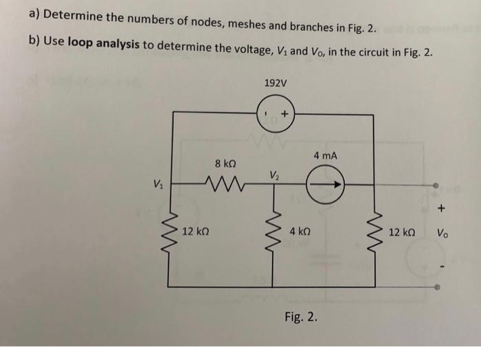 Solved a) Determine the numbers of nodes, meshes and | Chegg.com