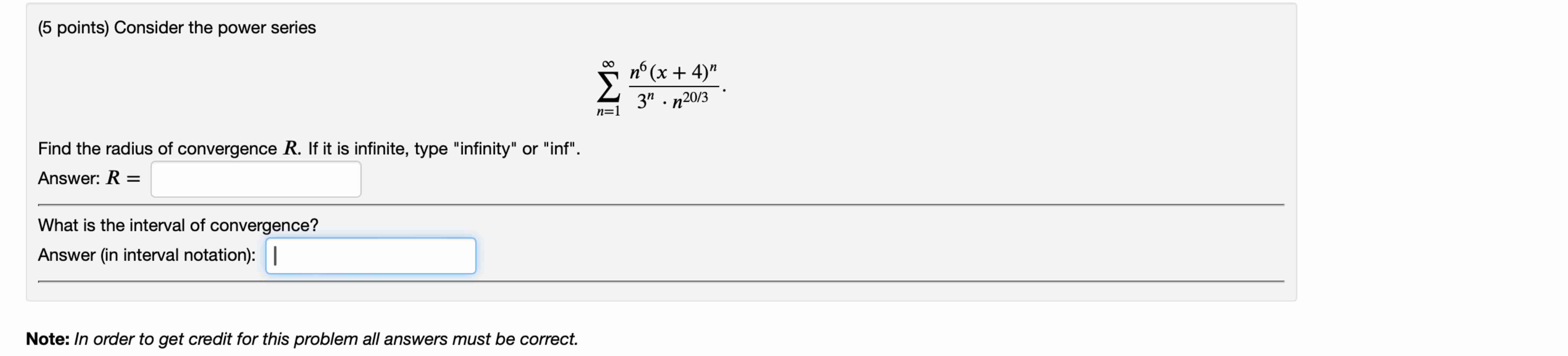 Solved (5 ﻿points) ﻿Consider the power | Chegg.com