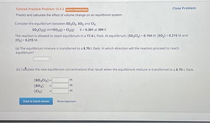 Solved Tutored Practice Problem 15.4.2 Predict and calculate | Chegg.com