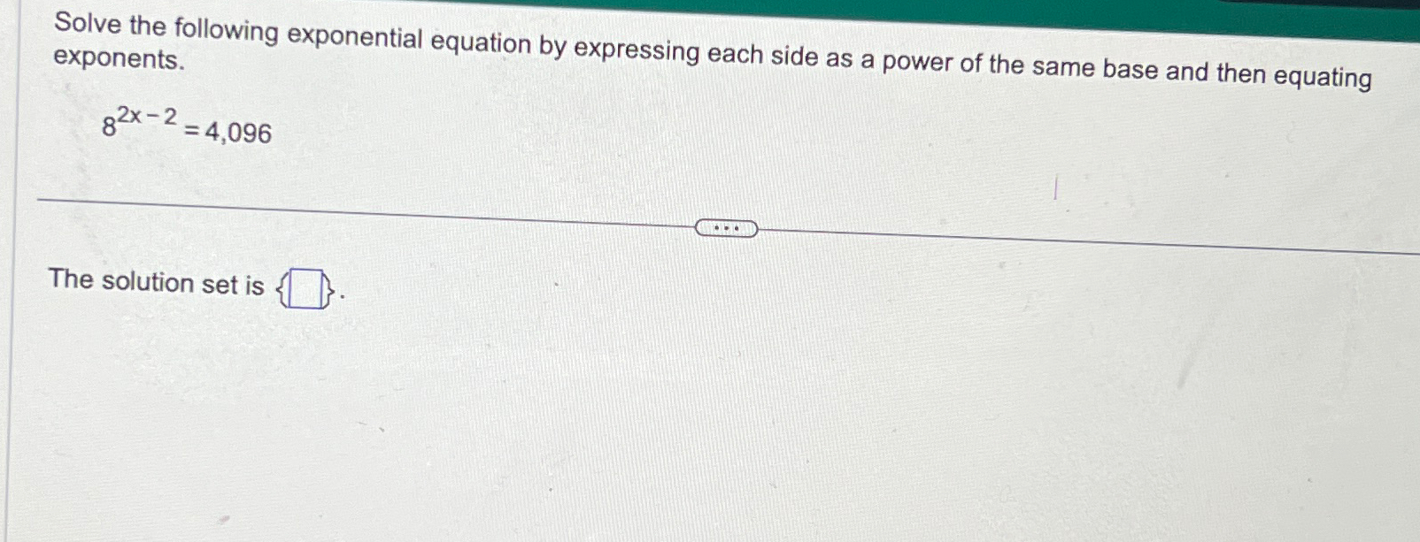 Solved Solve the following exponential equation by | Chegg.com