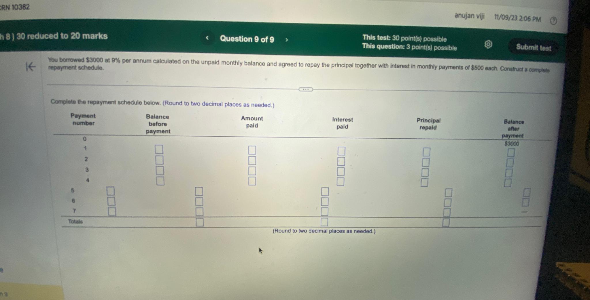 Solved Can you please fill out the table. (Round to two | Chegg.com
