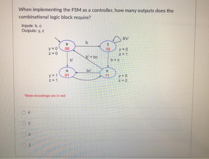 Solved When implementing the FSM as a controller, how many | Chegg.com
