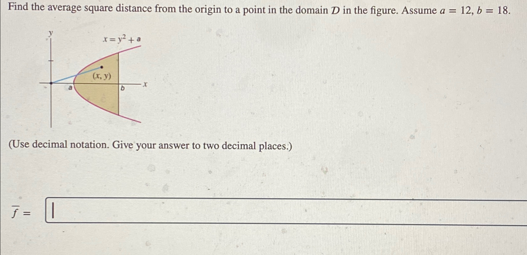 Solved Find the average square distance from the origin to a | Chegg.com