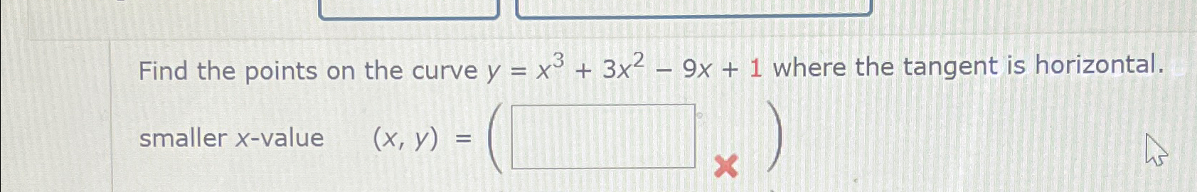 Solved Find The Points On The Curve Y X3 3x2 9x 1 ﻿where The