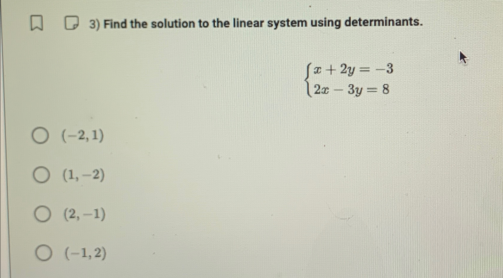 Solved Find the solution to the linear system using | Chegg.com