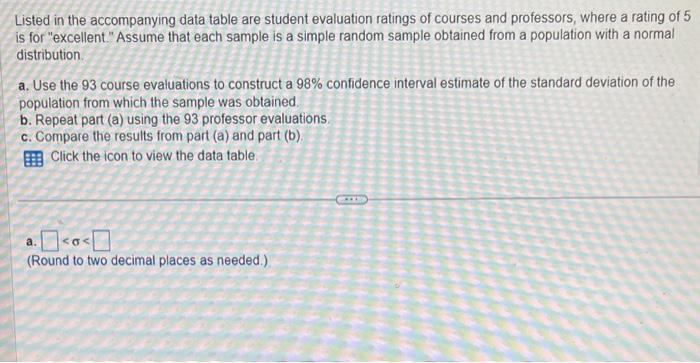 Solved Listed in the accompanying data table are student | Chegg.com