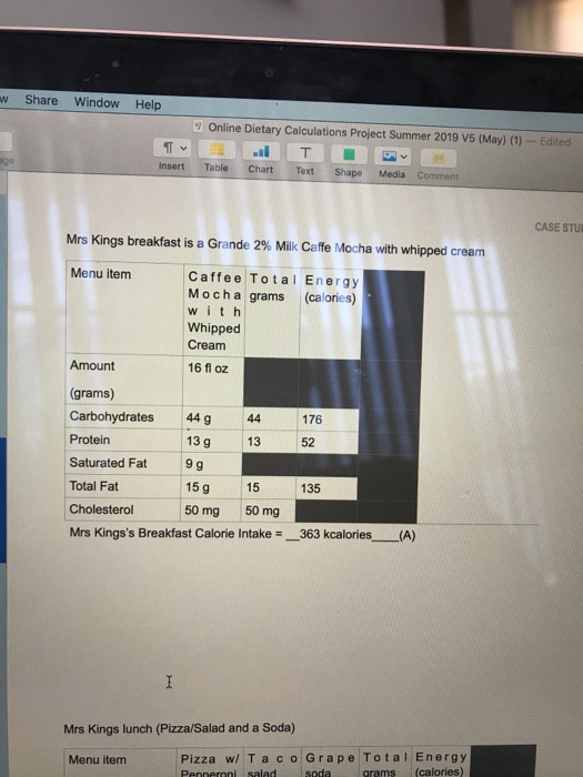 Solved ST T Text Insert Table Chart Shape Media Comment CASE | Chegg.com