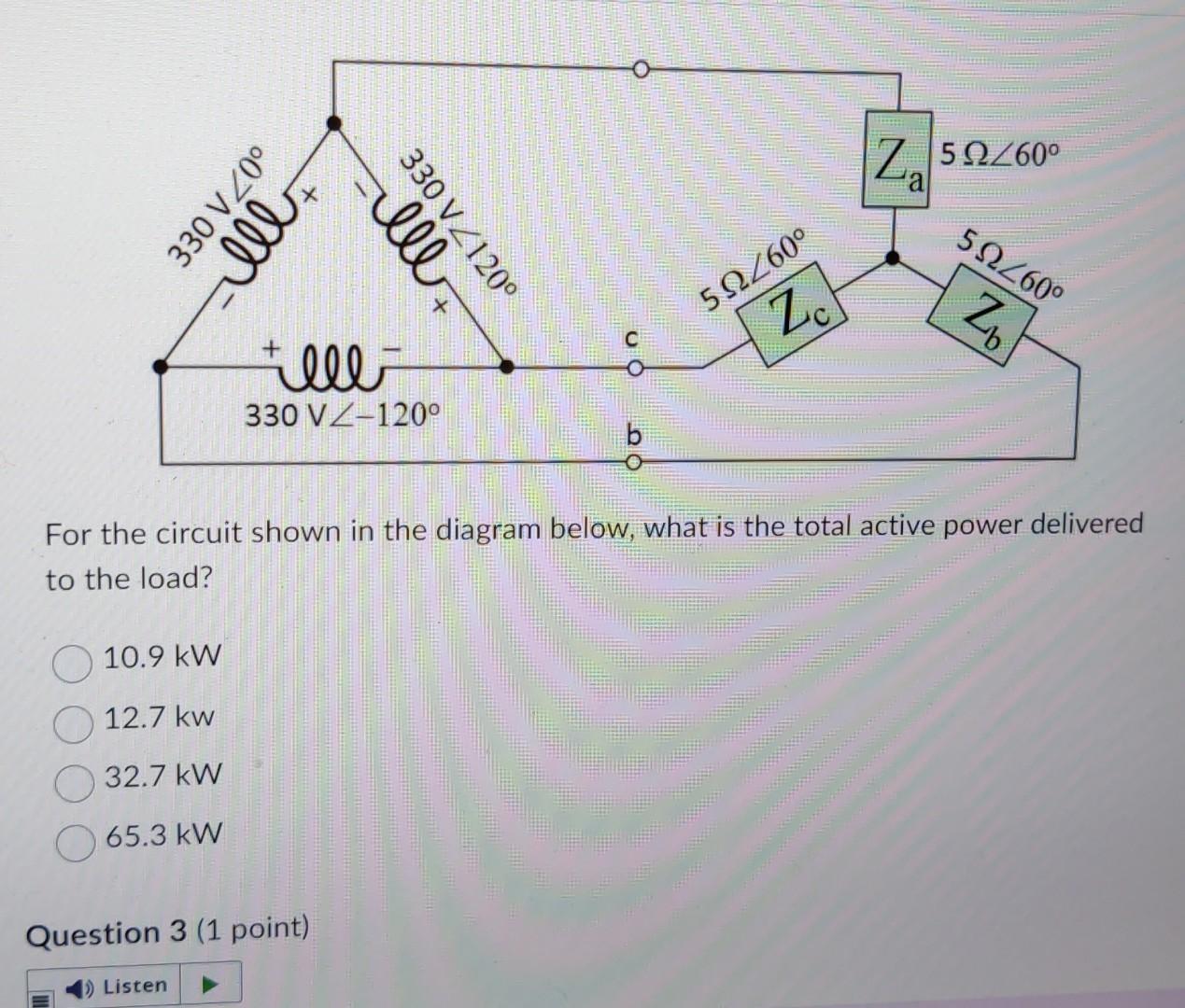 Solved For the circuit shown in the diagram below, what is | Chegg.com