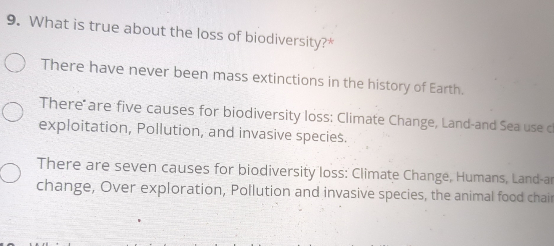 Solved What is true about the loss of biodiversity?*There | Chegg.com