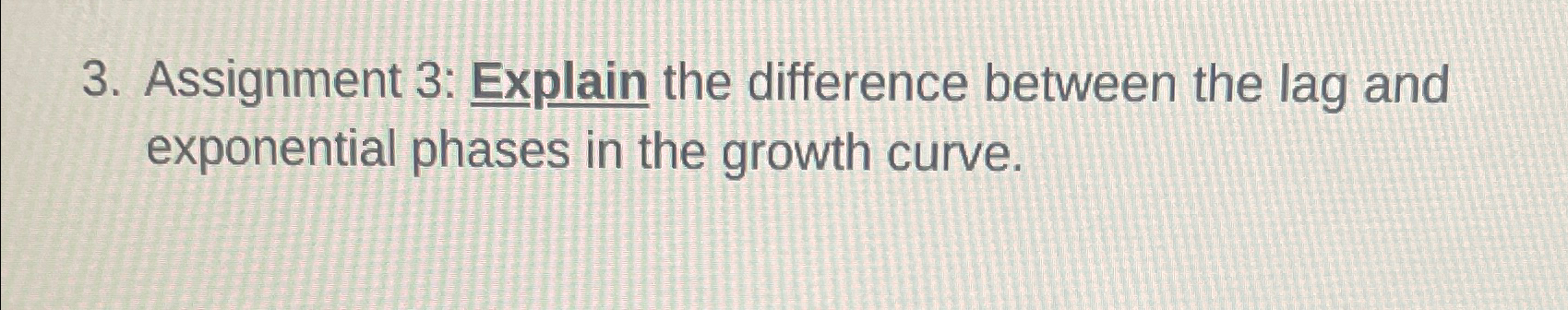 Solved Assignment 3: Explain the difference between the lag | Chegg.com