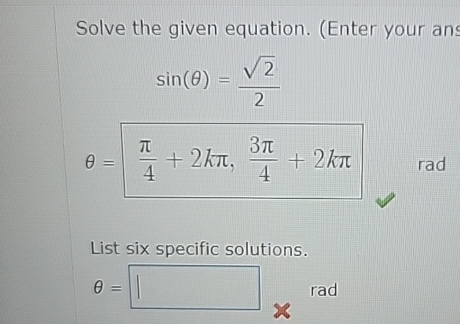 Solve the given equation. (Enter your | Chegg.com