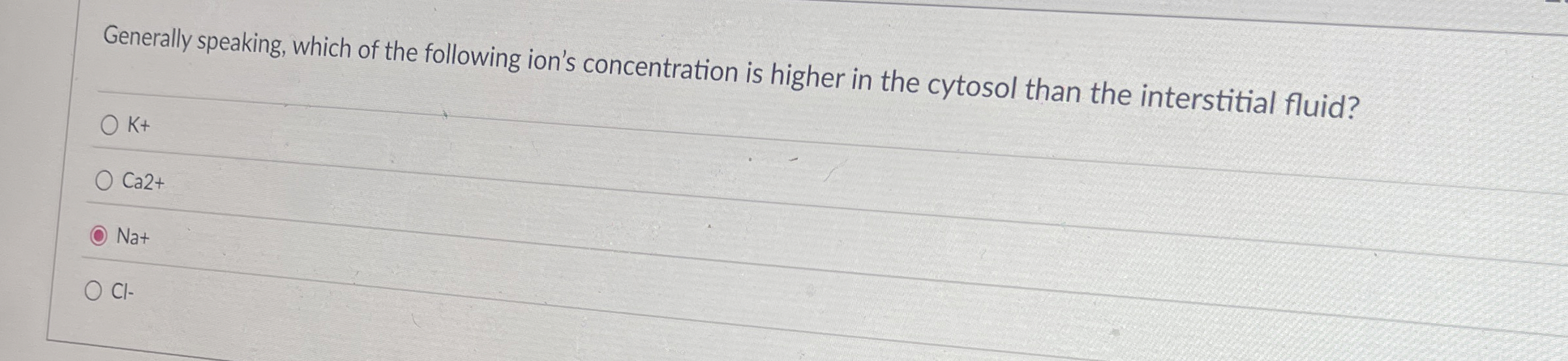 Solved Generally speaking, which of the following ion's | Chegg.com
