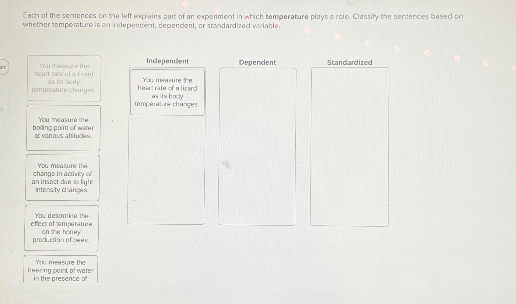 Solved Each of the sentences on the left explains part of an | Chegg.com