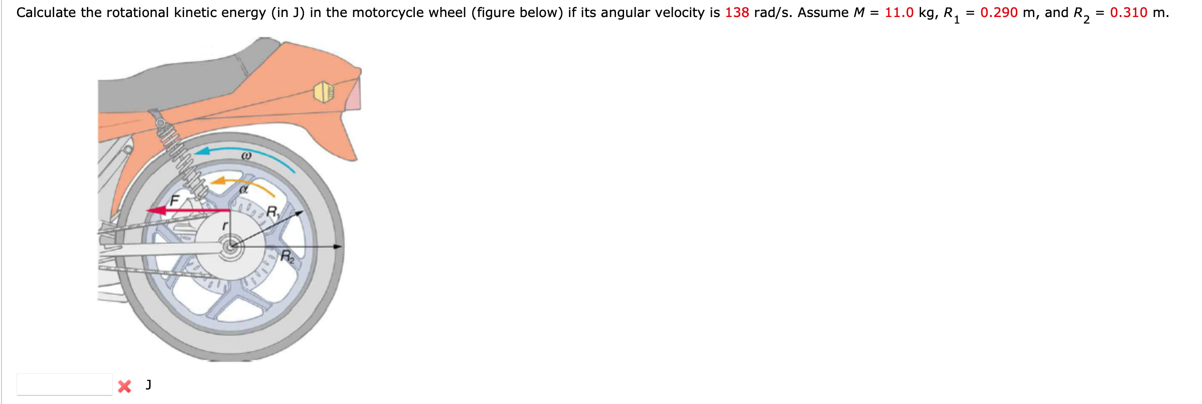 Solved Calculate the rotational kinetic energy (in J) ﻿in | Chegg.com