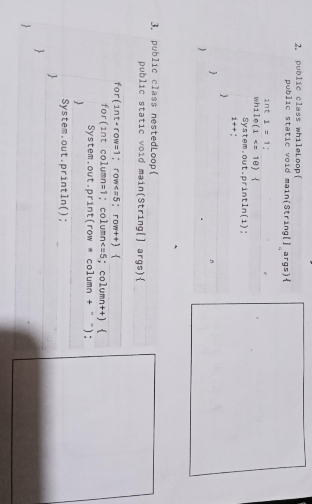 Solved 2. public class whileLoop{ public static void | Chegg.com