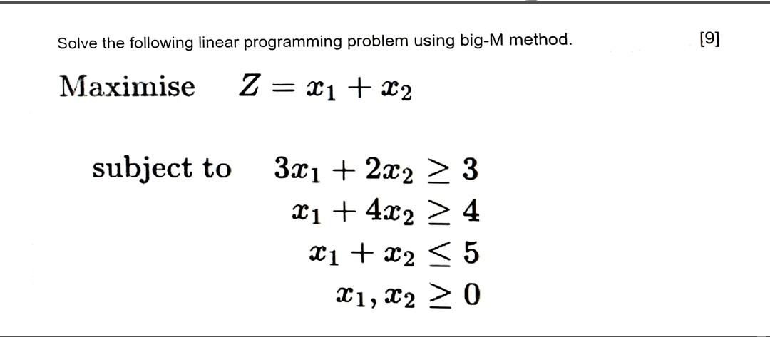 Solved Solve the following linear programming problem using | Chegg.com