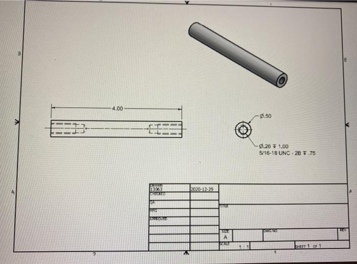 Solved Imperial 1. Create the part shown. 2. Create a new | Chegg.com