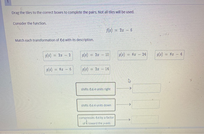 Solved Drag the tiles to the correct boxes to complete the | Chegg.com