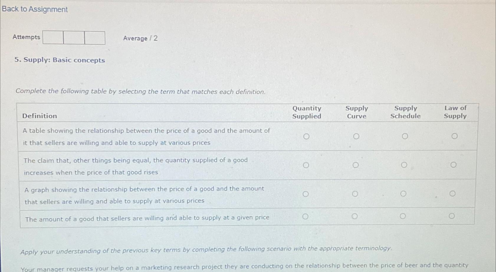 Solved Back to AssignmentAttempts Average ?25. ﻿Supply: | Chegg.com