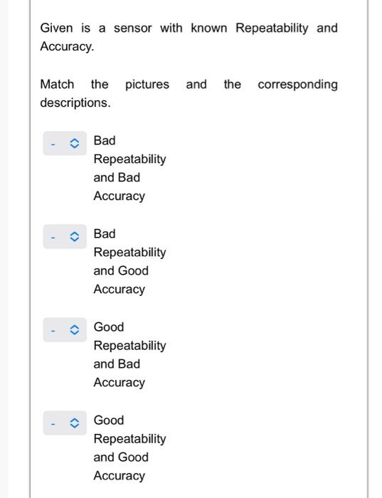 Solved Given is a sensor with known Repeatability and | Chegg.com