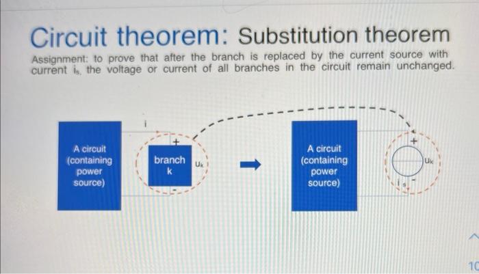 Solved Circuit Theorem Substitution Theorem Assgonment To