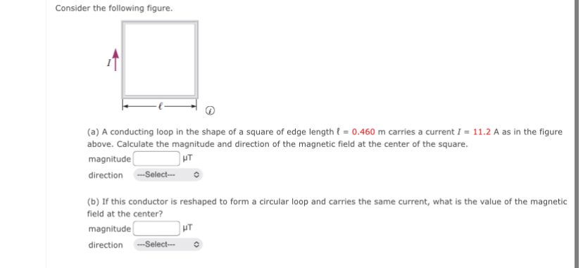 Solved Consider the following figure.(a) ﻿A conducting loop | Chegg.com