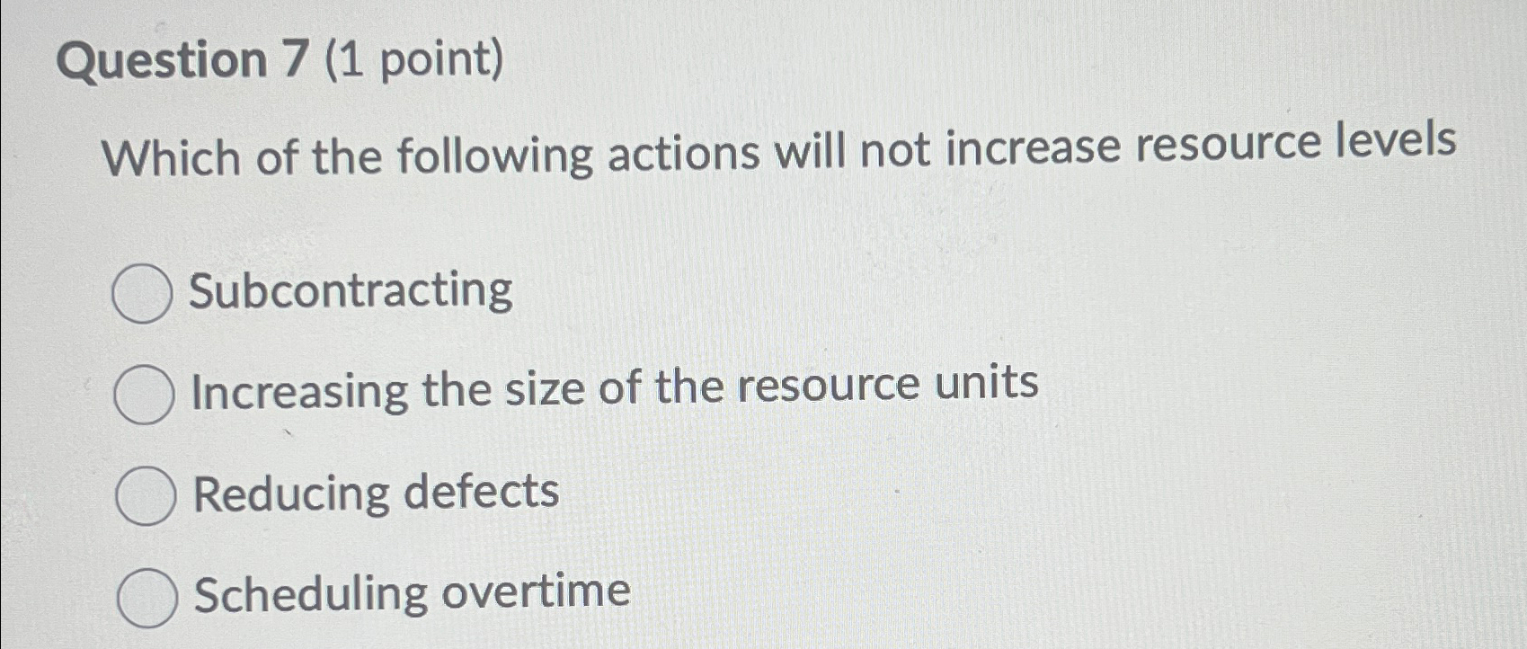 Solved Question 7 (1 ﻿point)Which of the following actions | Chegg.com