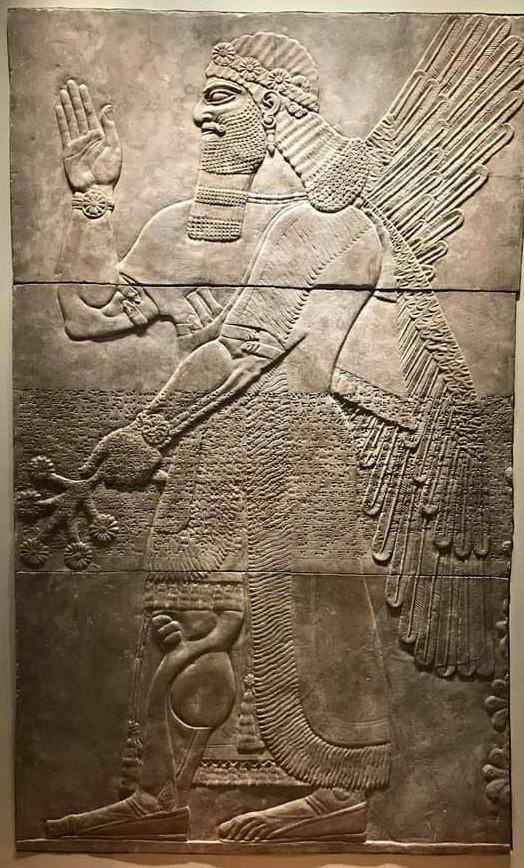 Saluting Protective Spirit, 883–859 BC Gypsum | Chegg.com