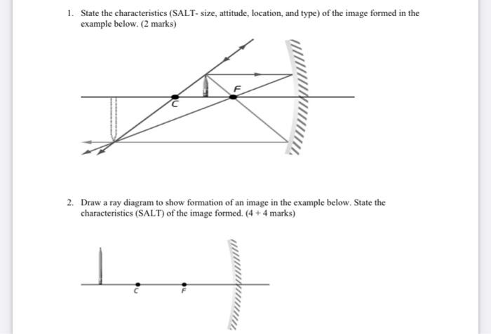 Solved 1. State the characteristics (SALT- size, attitude, | Chegg.com