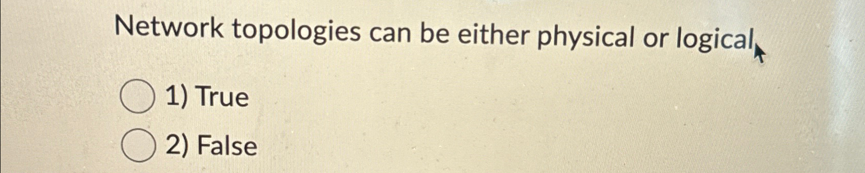 Solved Network topologies can be either physical or | Chegg.com