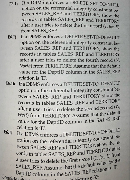 Solved SALES REP SRID SRName TerID TERRITORY Terid TerName | Chegg.com