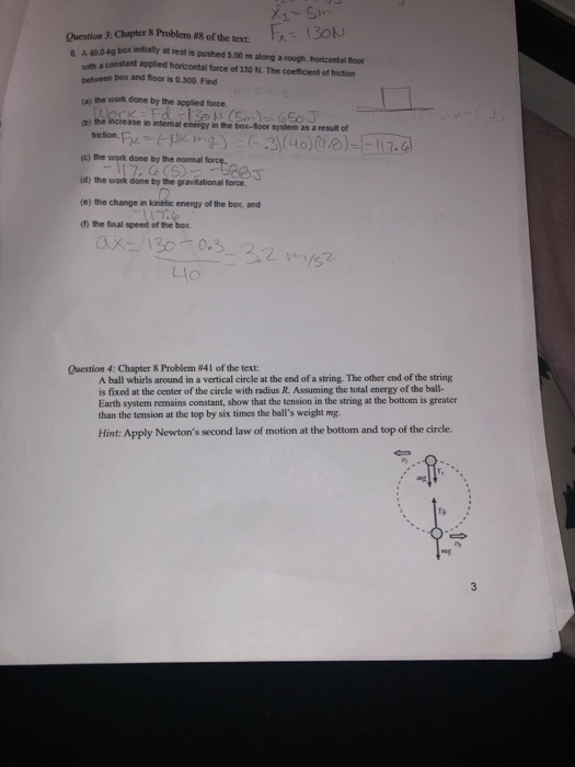Solved F 130N Question 3: Chapter 8 Problem #8 of the text: | Chegg.com