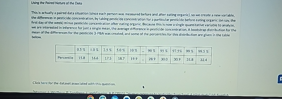 Solved Using the Paired Nature of the DataThis is actually a | Chegg.com