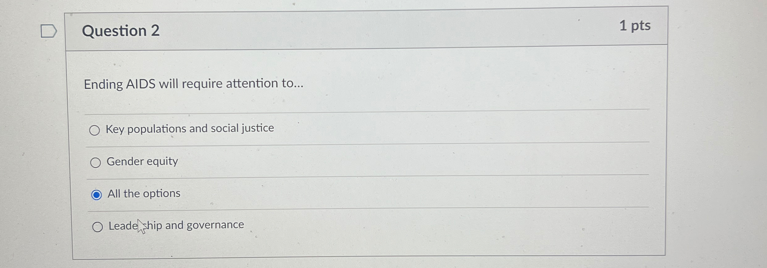Solved Question 21 ﻿ptsEnding AIDS will require attention | Chegg.com