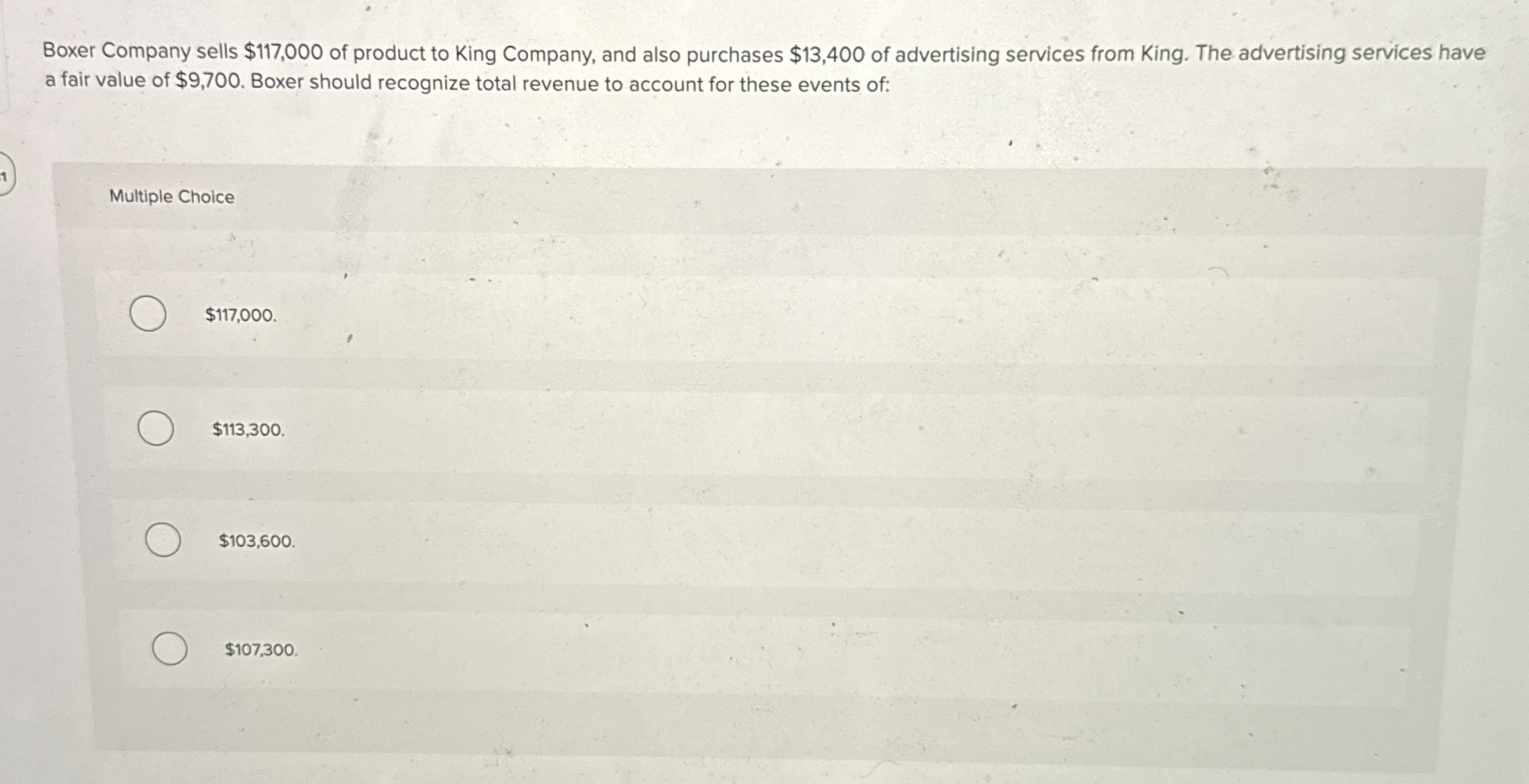 Solved Boxer Company sells $117,000 ﻿of product to King | Chegg.com