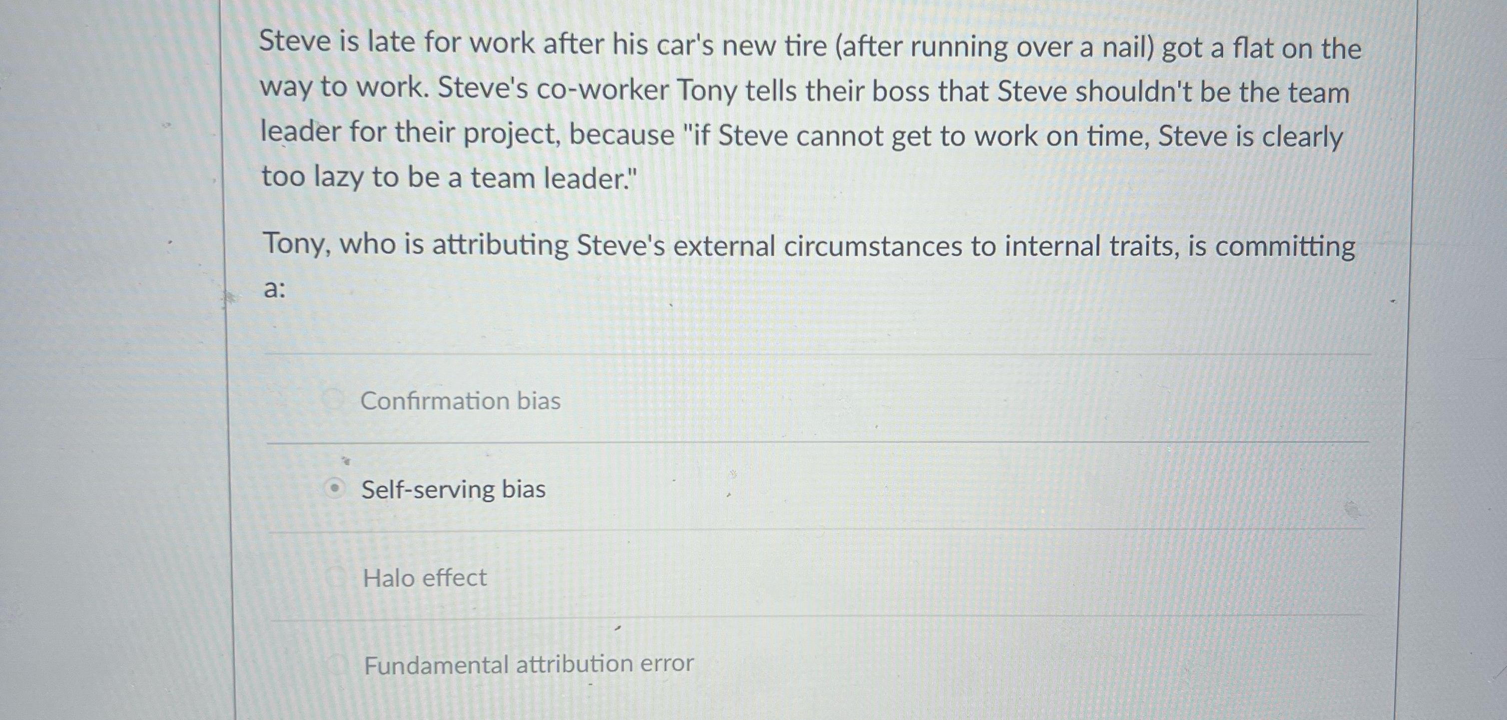 Steve is late for work after his car's new tire | Chegg.com