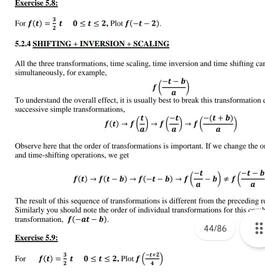 Solved Exercise 5.8:For f(t)=32t,0≤t≤2, ﻿Plot f(-t-2).5.2.4 | Chegg.com