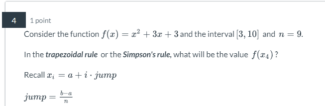 Solved Consider the function f(x)=x2+3x+3 ﻿and the interval | Chegg.com