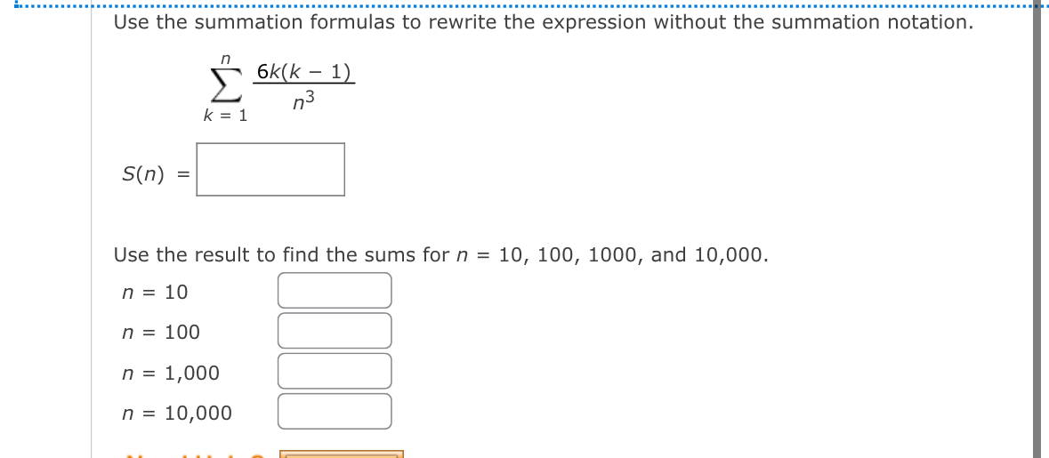 Solved Use the summation formulas to rewrite the expression | Chegg.com