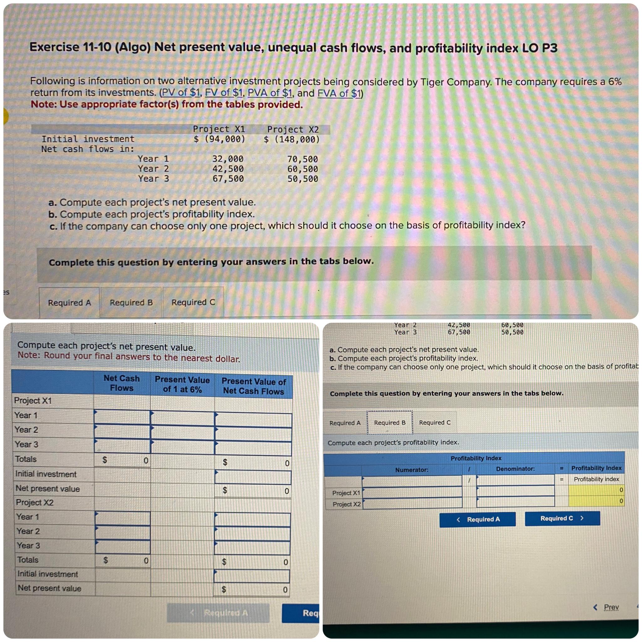 Solved Exercise 11-10 (Algo) ﻿Net present value, unequal | Chegg.com